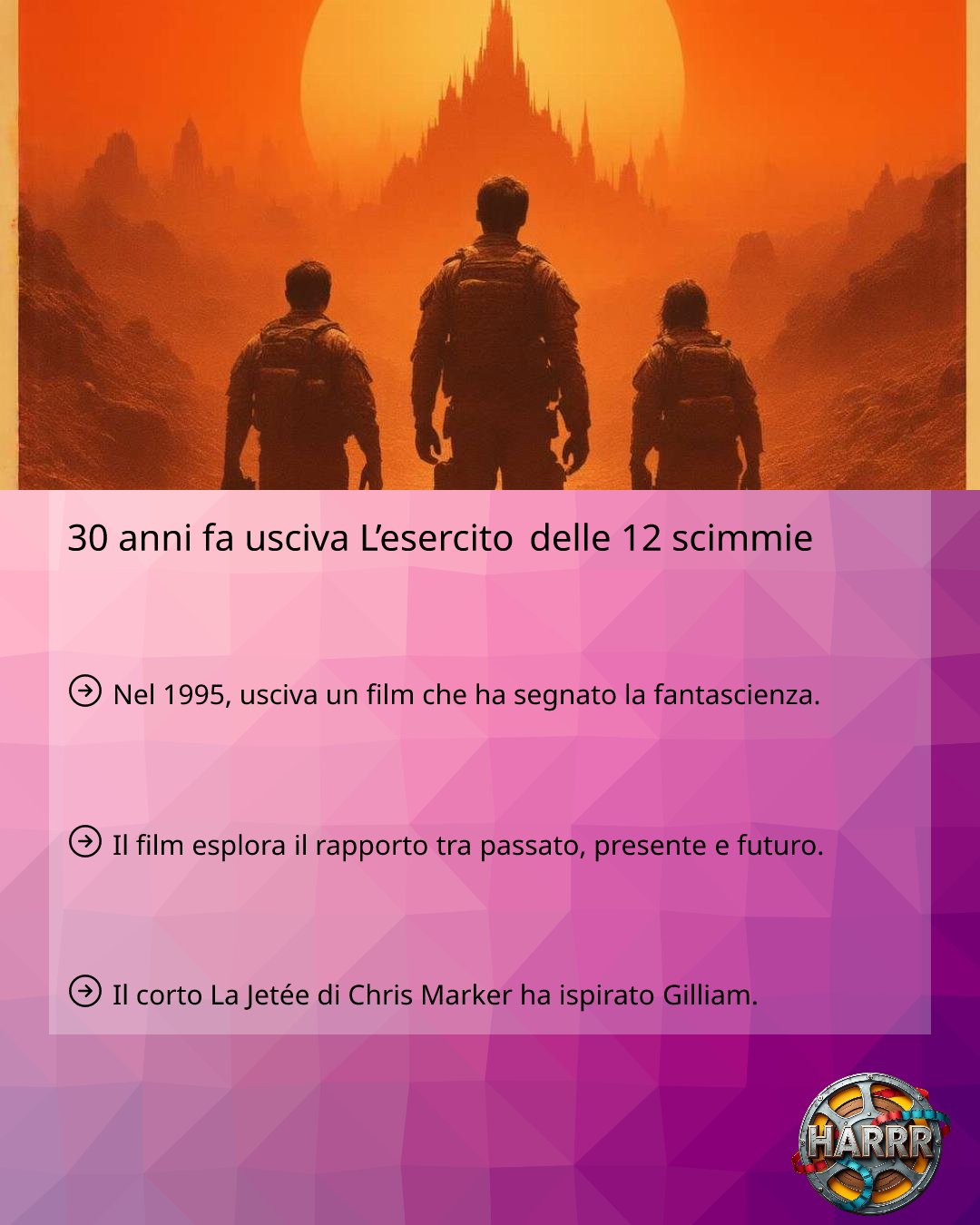 30 anni fa usciva L'esercito delle 12 scimmie - Harrr Bullet