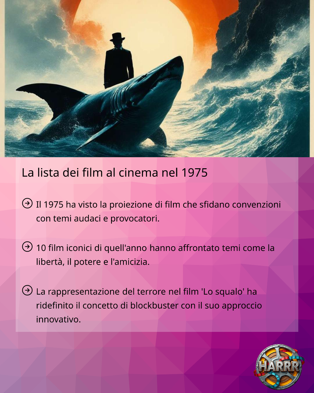 La lista dei film al cinema nel 1975 - Harrr Bullet